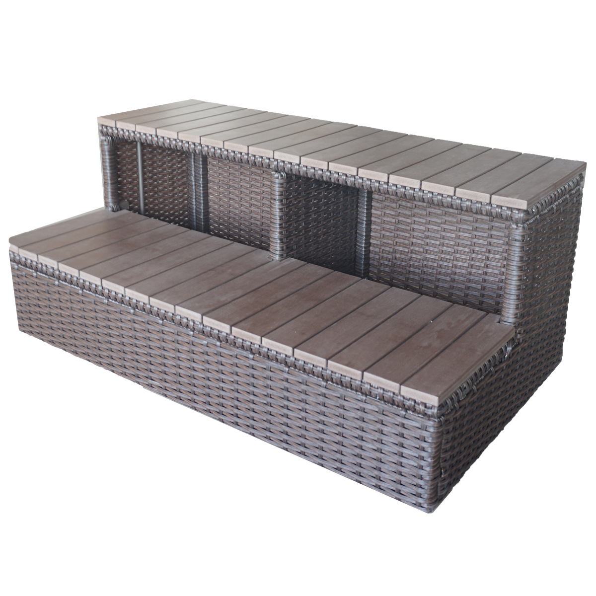 Wicker Spa Step - 79in Spas – Great Lakes Spas